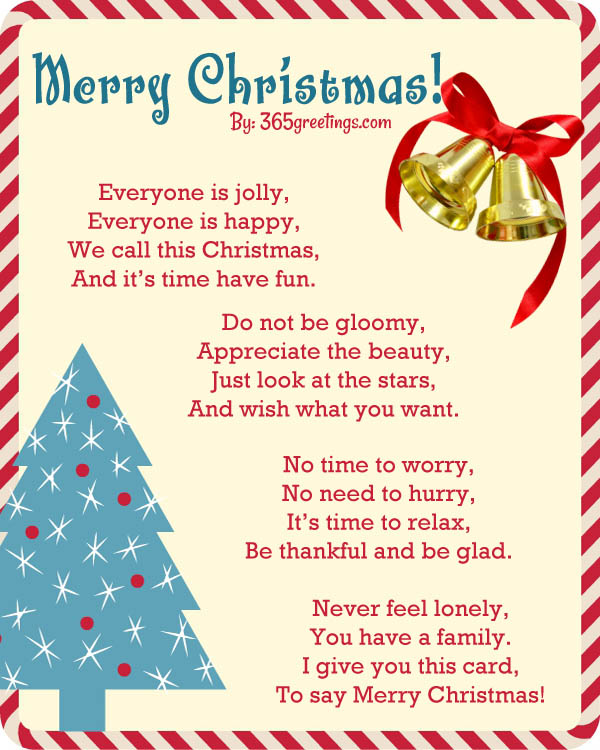 Merry christmas poem All About Christmas